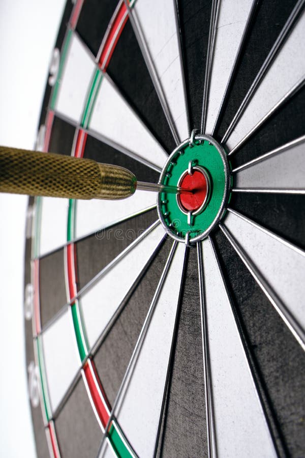 Dart for Playing Darts Hitting Exactly Center Target Stock Image ...