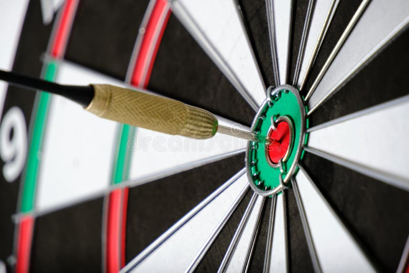 Dart for Playing Darts Hitting Exactly Center Target Stock Photo ... Dart for Playing Darts Hitting Exactly Center Target Stock Photo ...