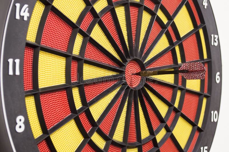 Dart on target stock image. Image of recreational, center - 29408923