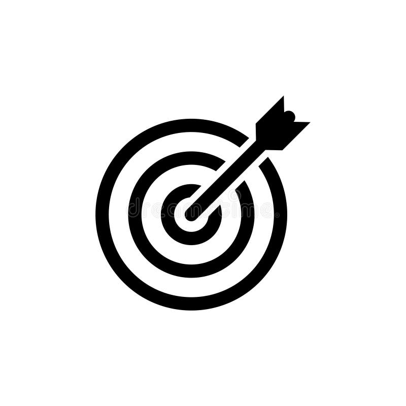 Dart Target Icon Flat Vector Template Design Trendy Stock Vector ...