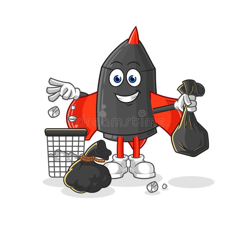 Garbage can mascot cartoon stock illustration. Illustration of clean ...