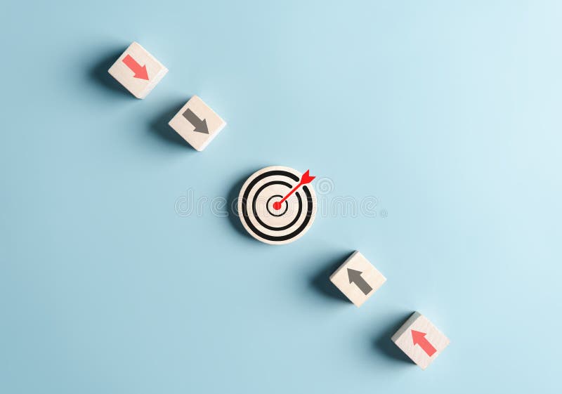 Target Plan Next Year 2023 Concept, Hand Putting Wooden Cube Block for ...