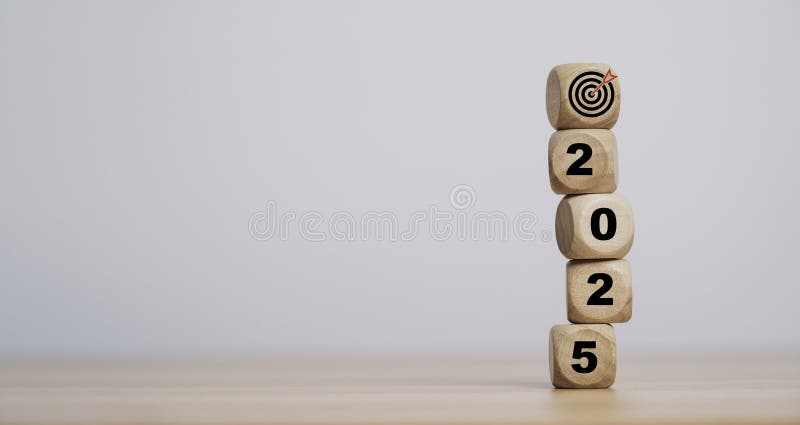 Dartboard with Arrow on the Top of 2025 for Setup Business Objective ...