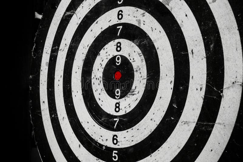 Dartboard with a Bright Bullseye Stock Image - Image of number, game ...