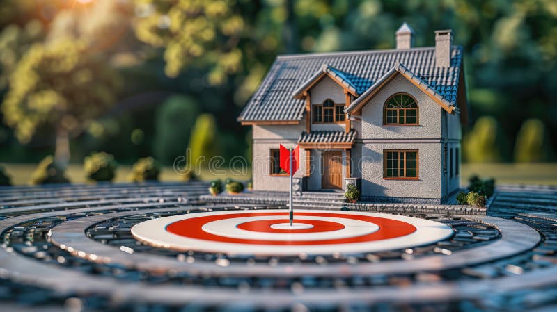 Dartboard with Dart Arrow in the Center. 3d Rendering Stock ...