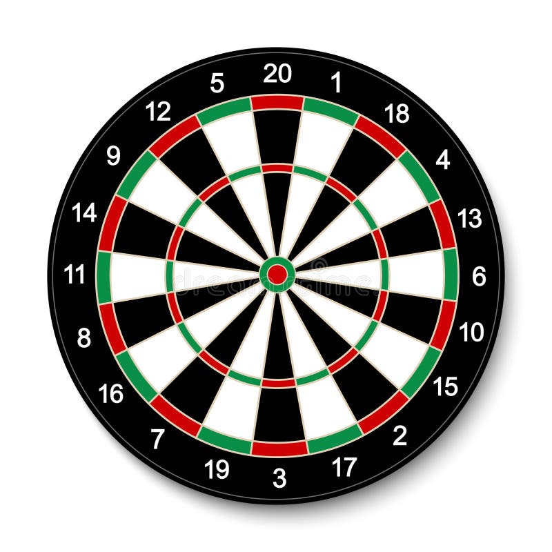 Dartboard Flat Vector Icon. Dart Board for Darts Game. Target Symbol ...