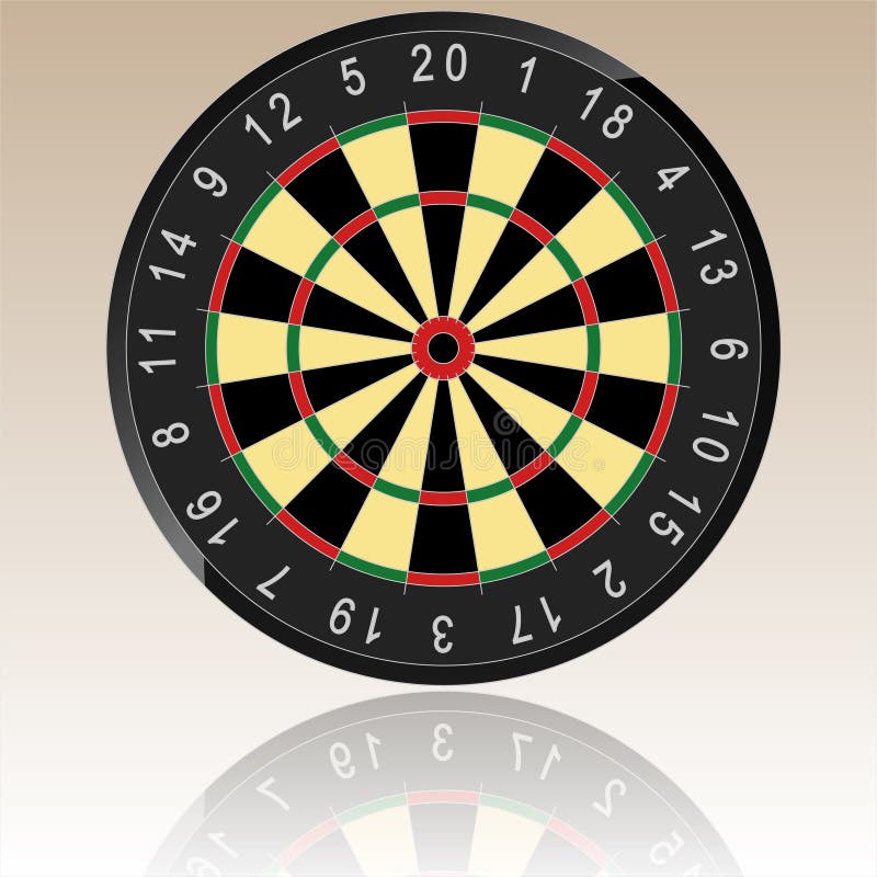Dartboard Illustration stock vector. Illustration of computer - 12842799