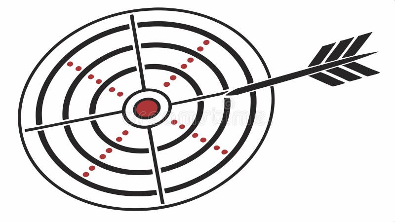 Dartboard Illustration, Target Practice and Goal Setting Graphic ...