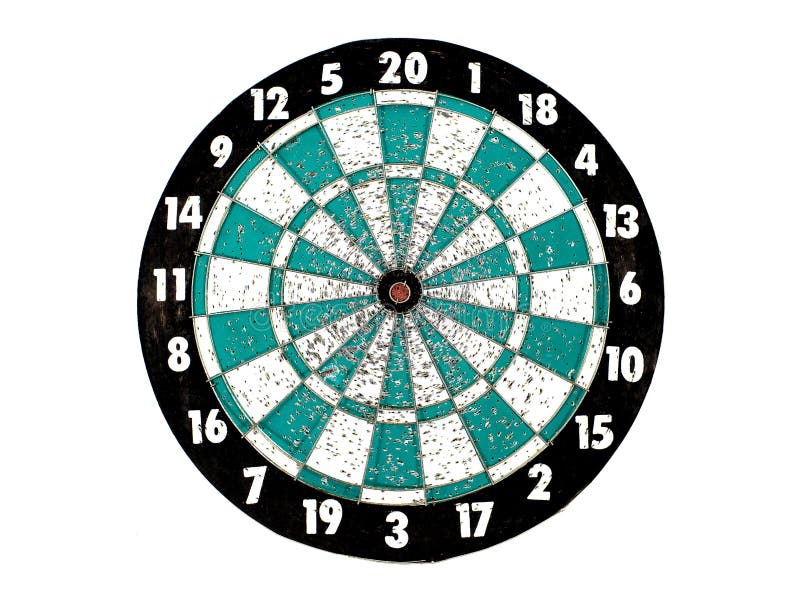 Dartboard Isolated On White Background Stock Image - Image of board ...