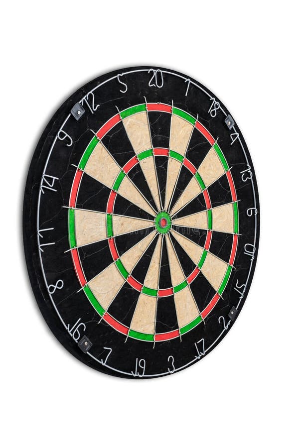 Darts Board with Blue Arrow Isolated on White Background. Stock Image ...