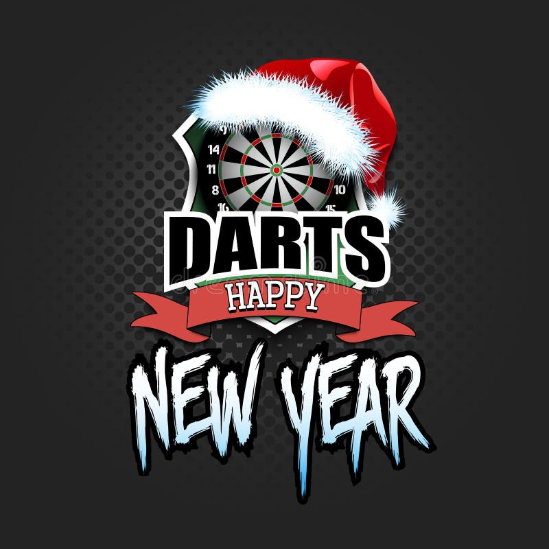 Dartboard With Santa Hat And Happy New Year Stock Vector - Illustration ... Dartboard With Santa Hat And Happy New Year Stock Vector - Illustration ...
