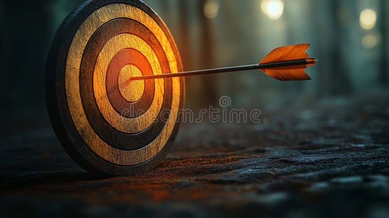 Dartboard Target with an Arrow Hitting at the Olympic Games in a ...