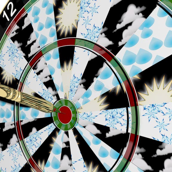 Dartboard Weather Forecast Random Predictions Concept Stock ...