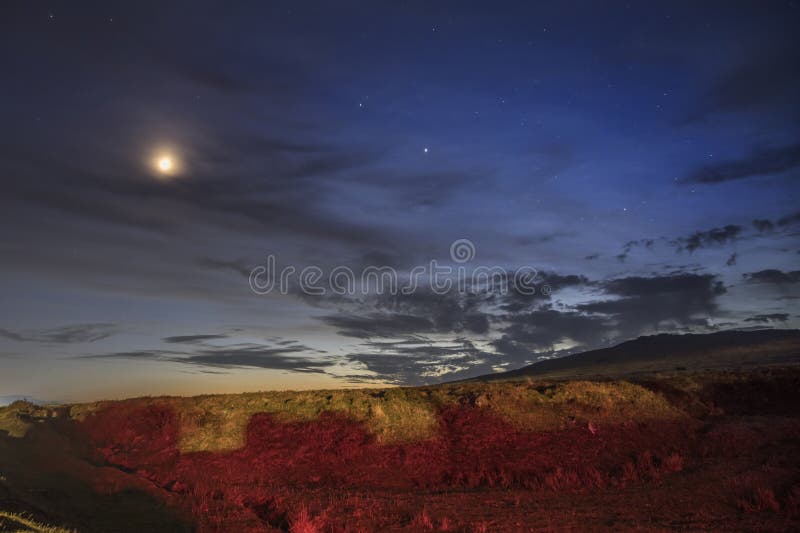 Dartmoor Night Sky Soon after Sunset Stock Image - Image of galaxy ...
