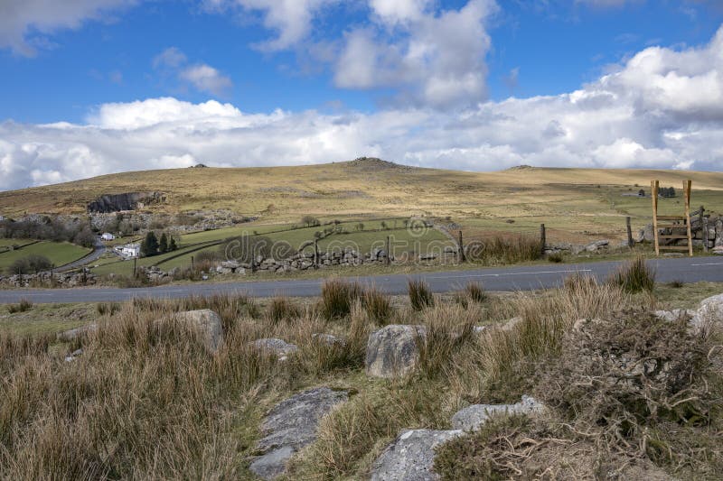 Dartmoor Road Leading Down To Merrivale Stock Image - Image of ...