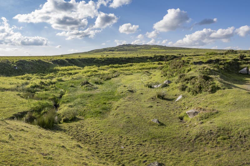 Dartmoor Tors Grassland and Open Space Stock Photo - Image of spaces ...