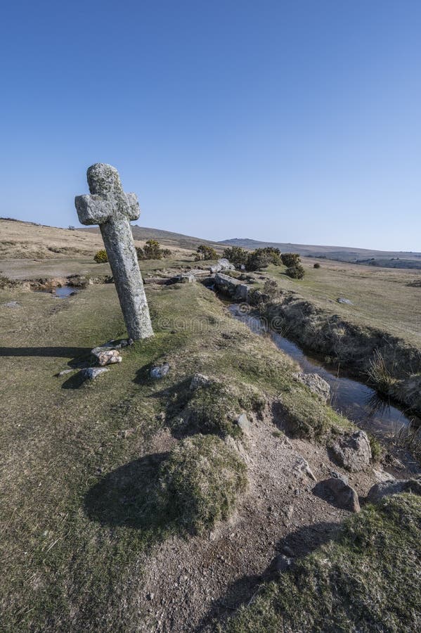 Dartmoor Windy Post stock photo. Image of beautiful - 244133502