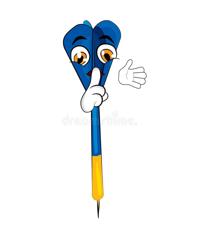 Darts arrow cartoon stock illustration. Illustration of game - 49290028