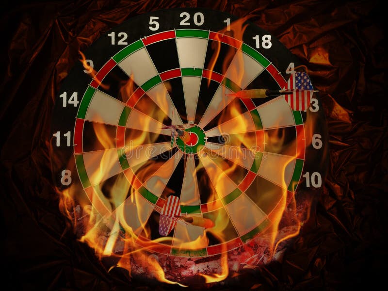 Darts in flame stock image. Image of closeup, achievement - 10402323