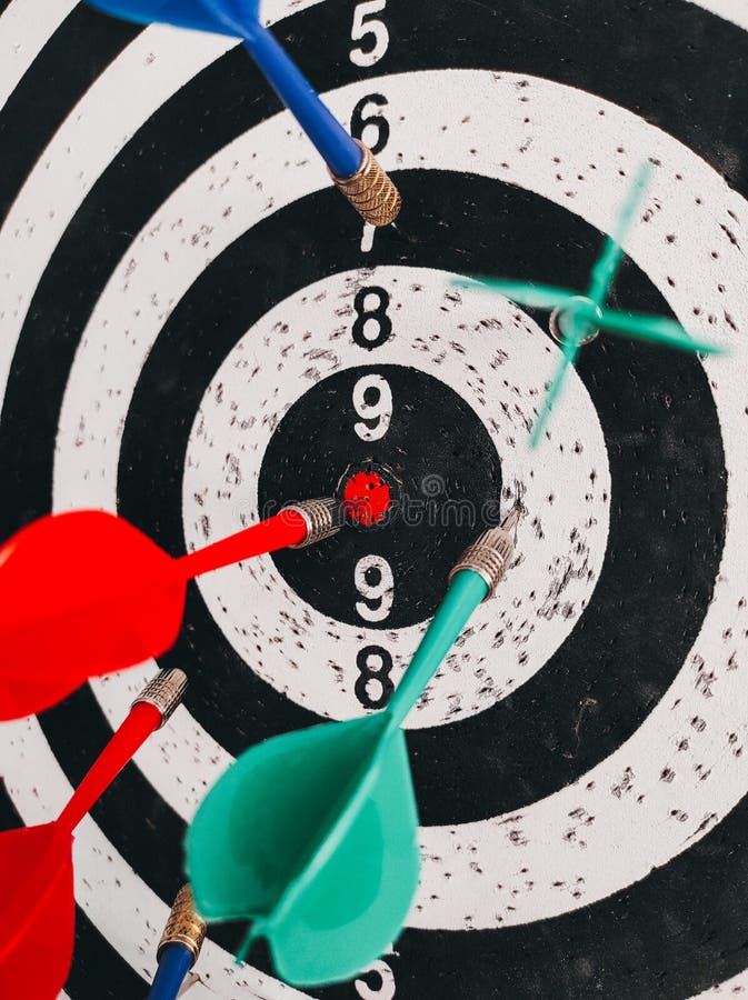 Darts Game. the Dart Hit the Target Stock Photo - Image of luck, circle ...