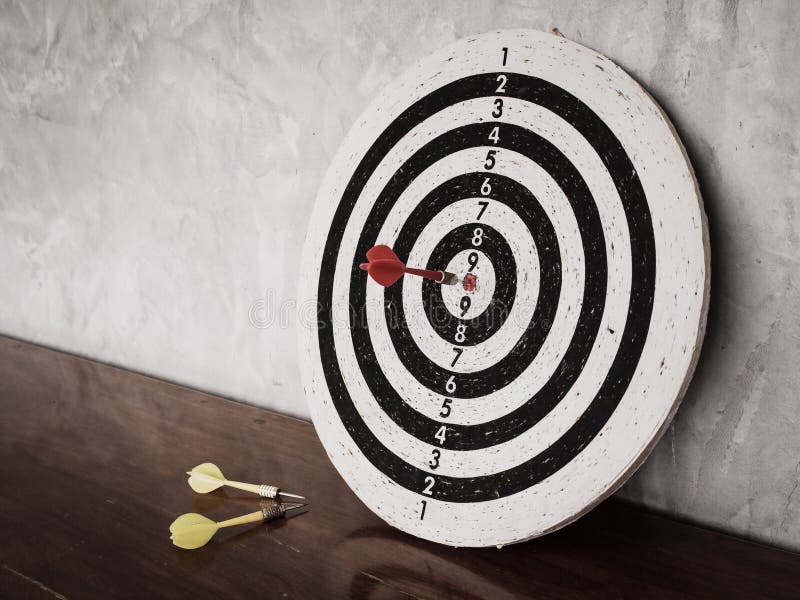 Darts Hit Target on Dartboard Stock Image - Image of archery, circle ...