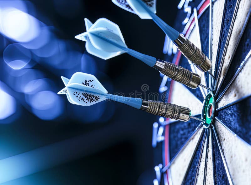 Darts Hitting Bullseye, Concept of Business Success, Successful ...