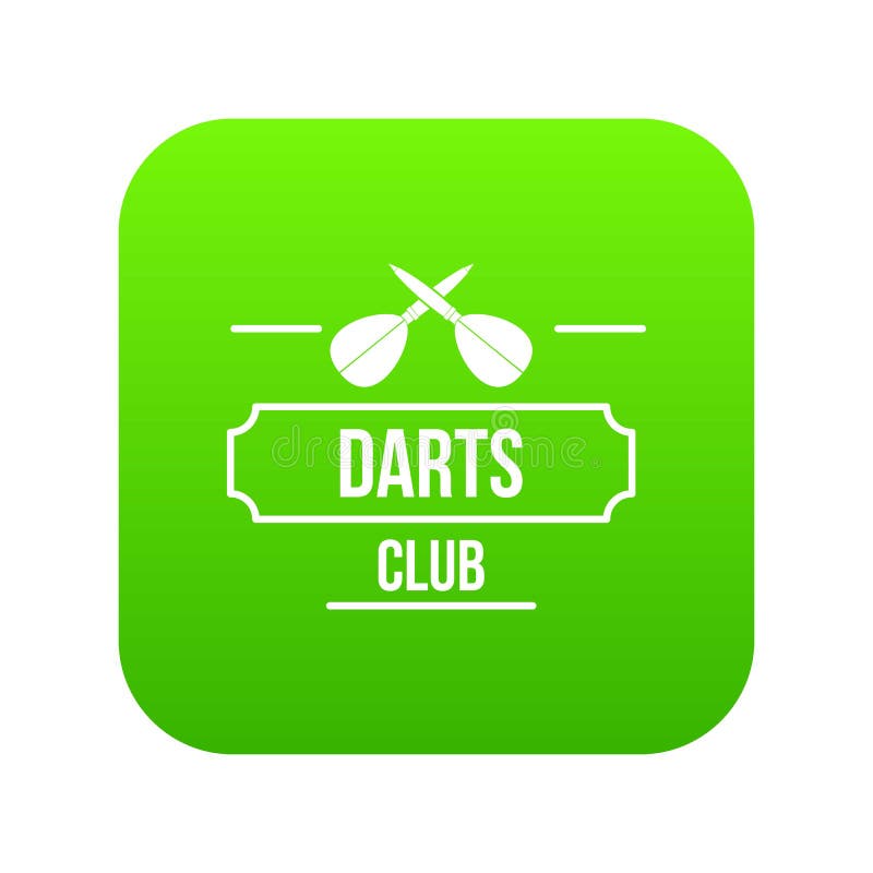 Darts icon green vector stock vector. Illustration of marketing - 126153250