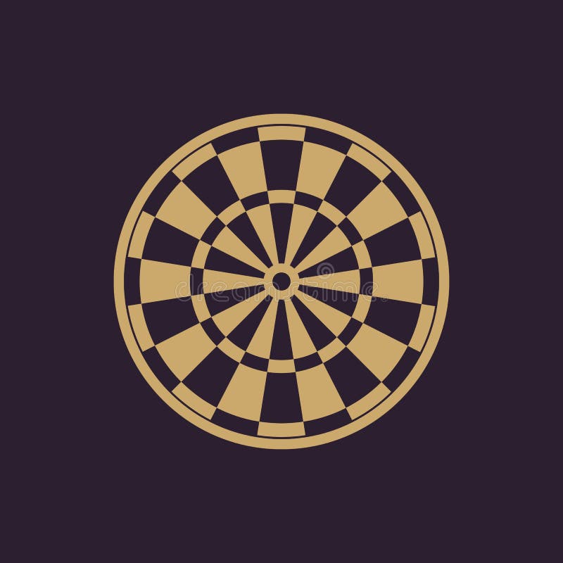 The Darts Icon. Target and Game Symbol Stock Vector - Illustration of ...