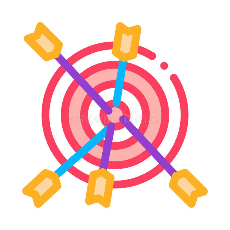 Darts Icon Vector Outline Illustration Stock Vector - Illustration of ...