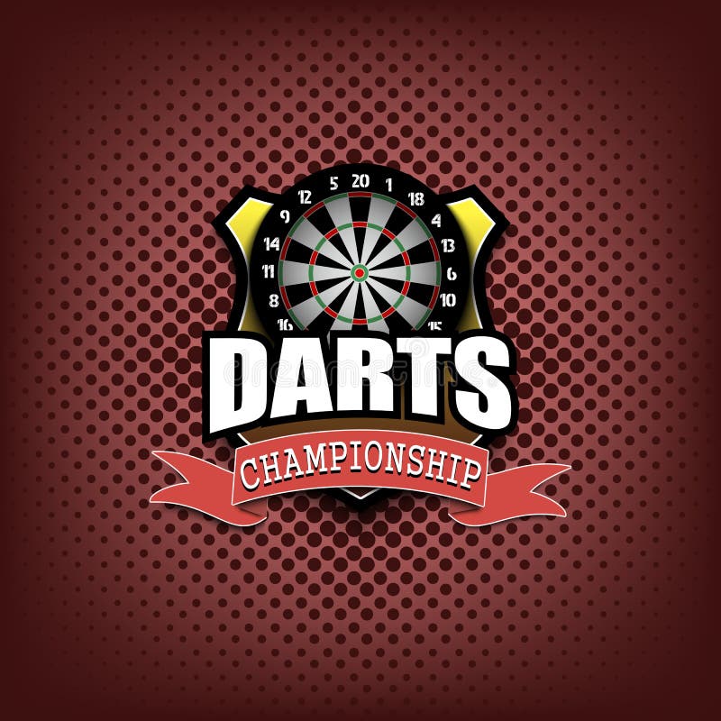 Darts emblem or logo stock vector. Illustration of score - 44058503