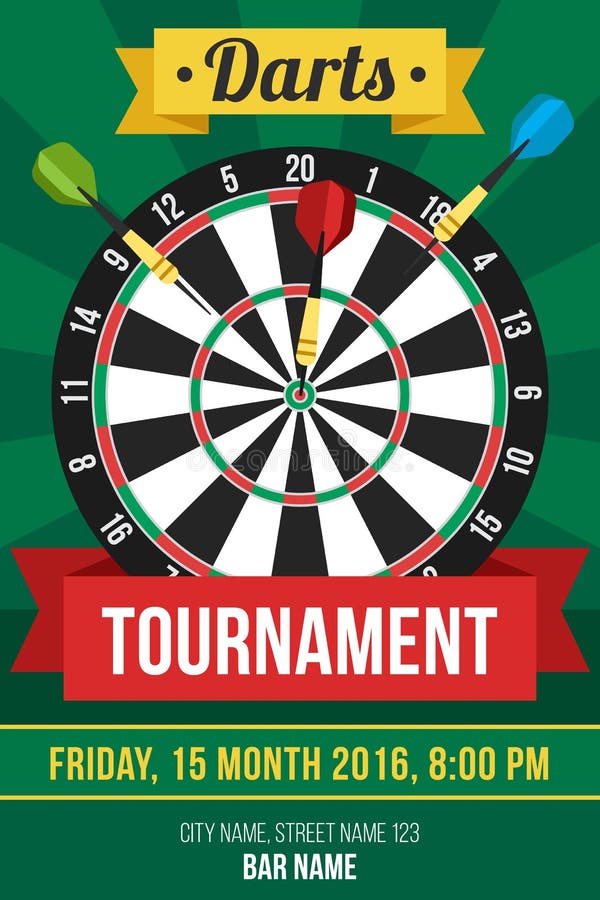 Darts poster stock vector. Illustration of icon, club - 67756433