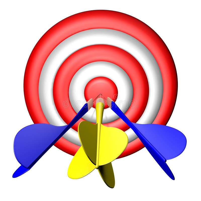 Darts Target Practice, Aiming Stock Illustration - Illustration of ...