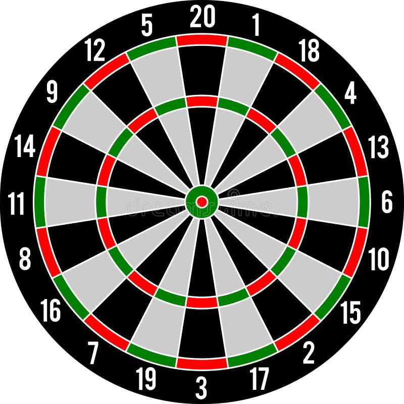 Darts Target Red & Green Stock Vector - Illustration of performance ...