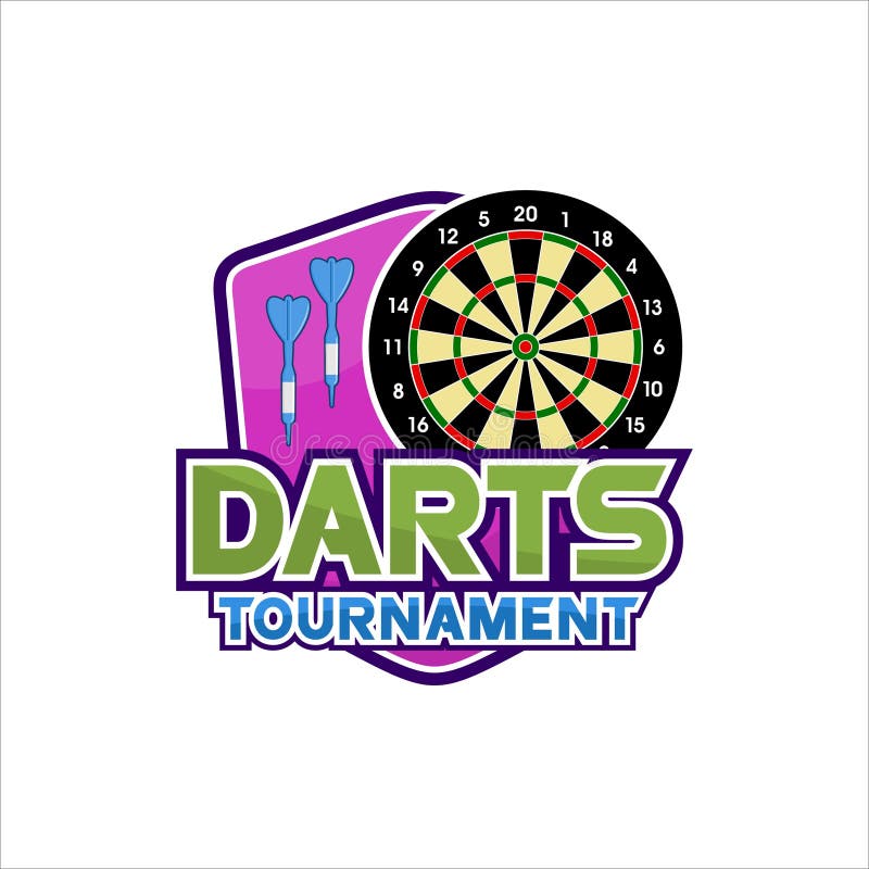 Darts Tournament Vector Design Logos Vektor Abbildung - Illustration ...