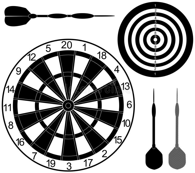 Darts stock vector. Illustration of bizarre, element - 48620583