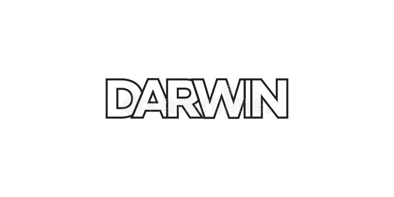 Darwin in the Australia Emblem. the Design Features a Geometric Style ...