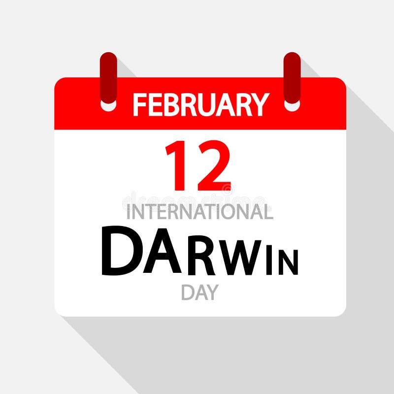Darwin Day International Calendar Stock Vector - Illustration of ...