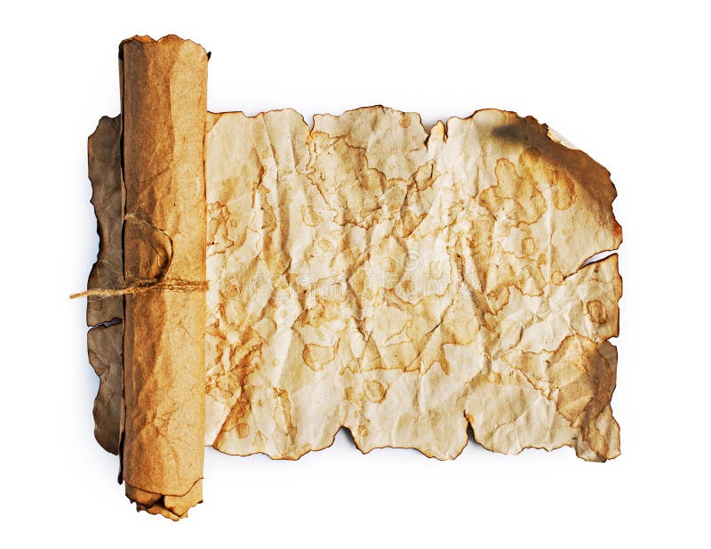 Das Alte Pergament Und Die Rolle Stockfoto - Bild von hintergrund ...