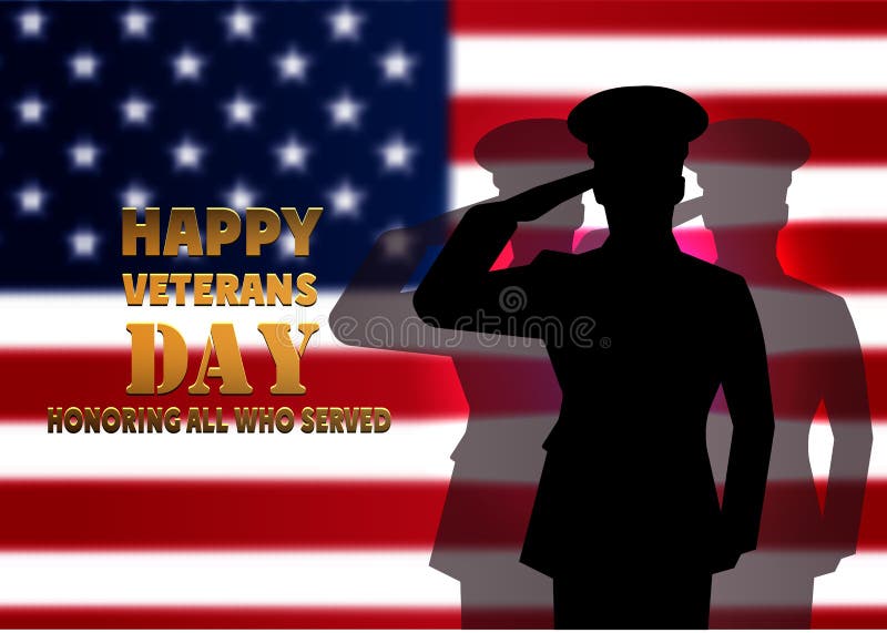 Das Bild Eine Karte Bis Zum Veteranen-Tag Vektor Abbildung ...