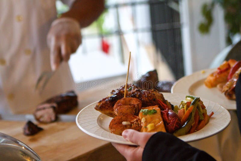 Das Buffet stockfoto. Bild von gaststätte, abendessen - 54451232
