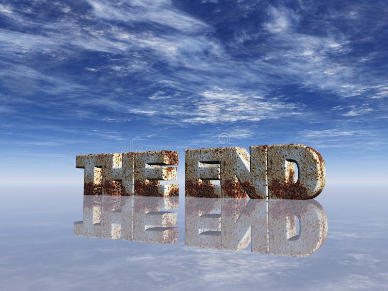 Das Ende stock abbildung. Illustration von ende, wolken - 9694563