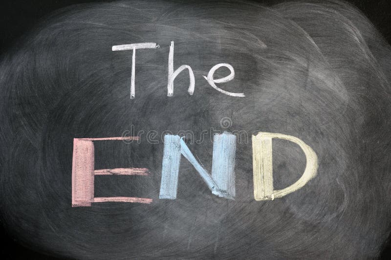 Das Ende - Handgeschrieben Mit Kreide Ein Stockfoto - Bild von ...