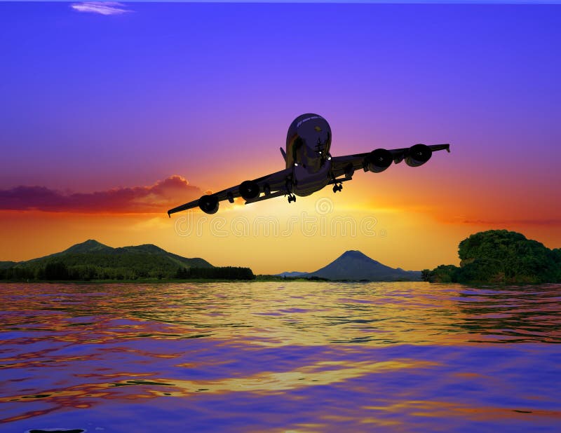 Das Flugzeug stockfoto. Bild von trocknen, landschaft - 10567862