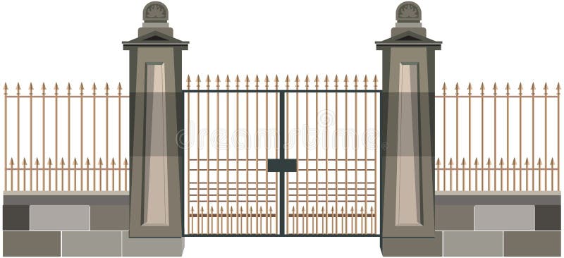 Das Gatter vektor abbildung. Illustration von garten, wand - 844715