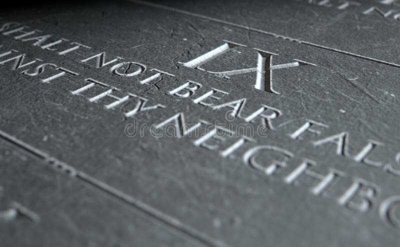 Das 9. Gebot stock abbildung. Illustration von richtlinien - 81913292