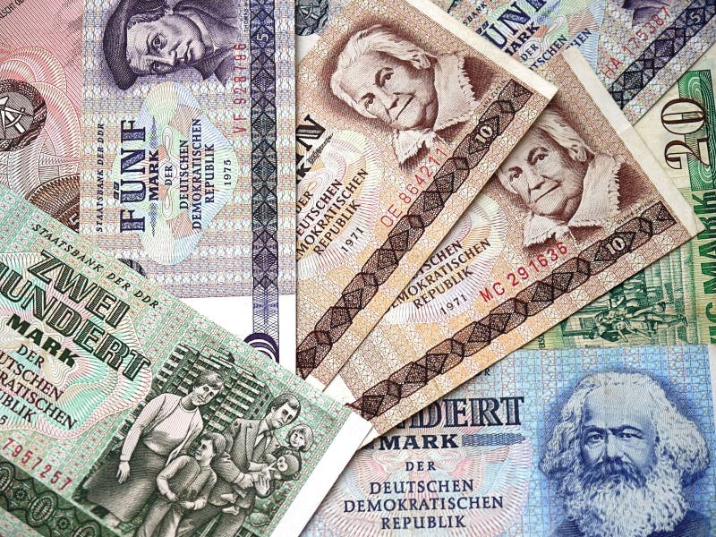 Das Geld Der Republik Vor 1991. Stockbild - Bild von deutschland ...