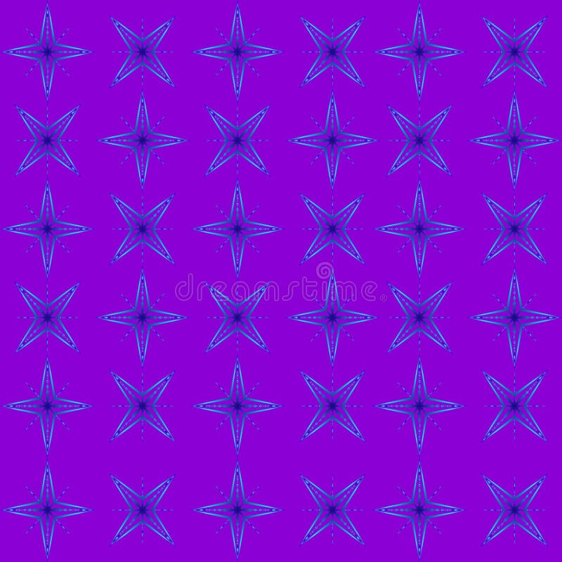 Das Geometrische Muster Von Blauen Sternen Vektor Abbildung ...