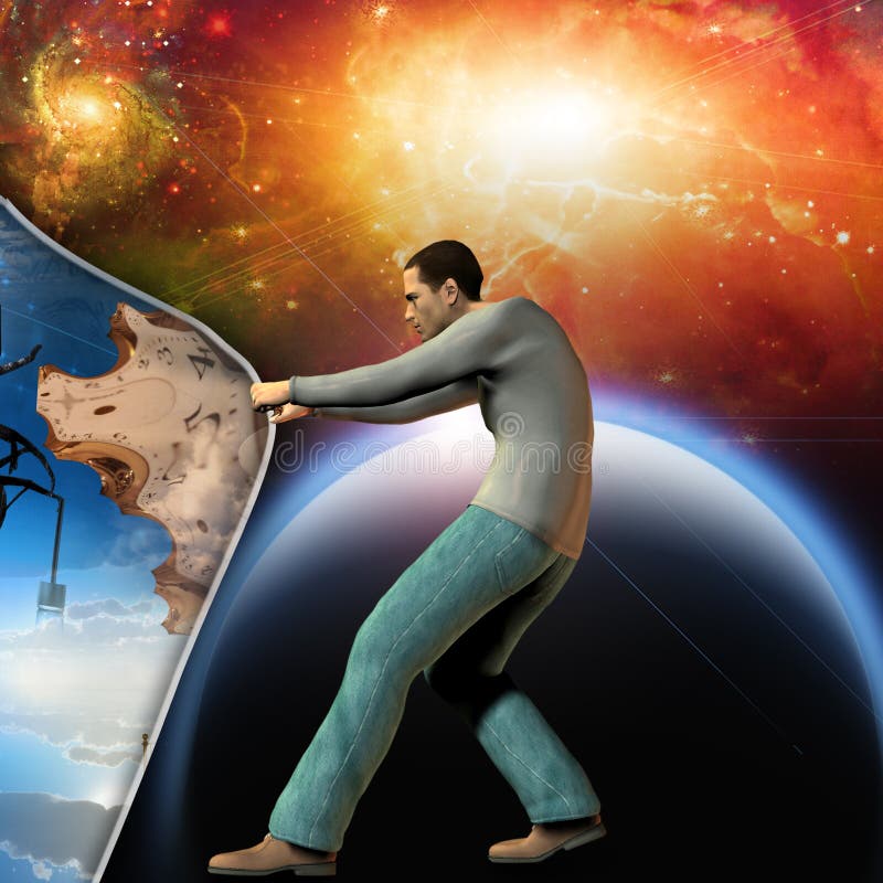 Gewebe der Wirklichkeit stock abbildung. Illustration von schlaufe ...