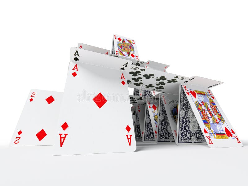 Das Kartenhaus stock abbildung. Illustration von nachrichten - 2541548