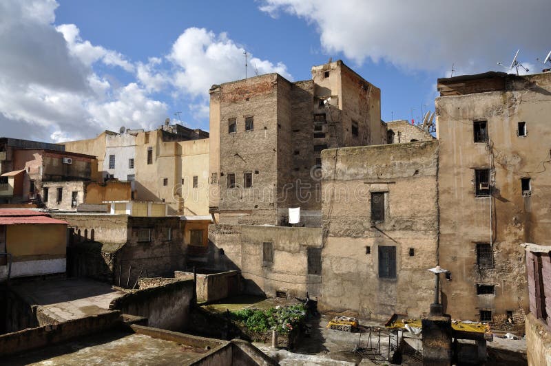 Das medina in Fes, Marokko stockfoto. Bild von ansicht - 7653608